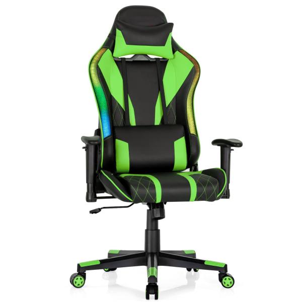 Quality Adjustable Lumbar Support Racing Ergonomic Gaming Chair for Adults ALINUNU RGB Chair for sale