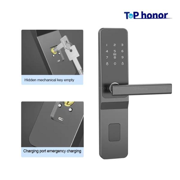 Quality Hotel Smart TTLock Digital Door Lock Smartphone Remote Access Code Card Key for sale