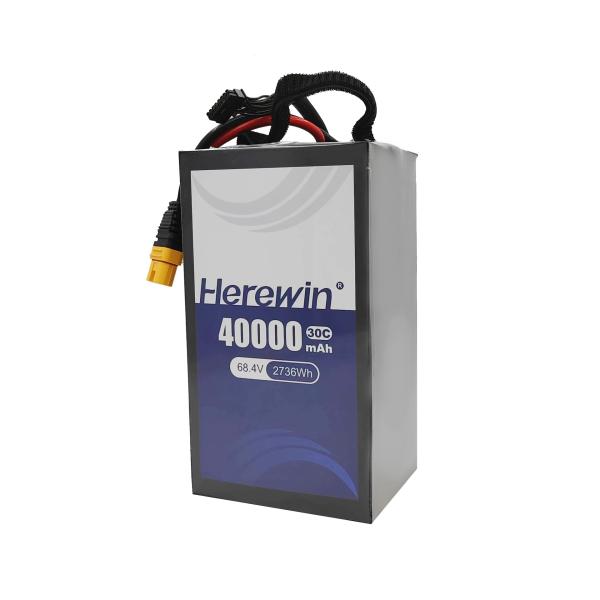 Quality 18S1P 40000mAh Herewin Soft Pack Drone Battery Pack 68.4V 30C Sprayer UAV for sale