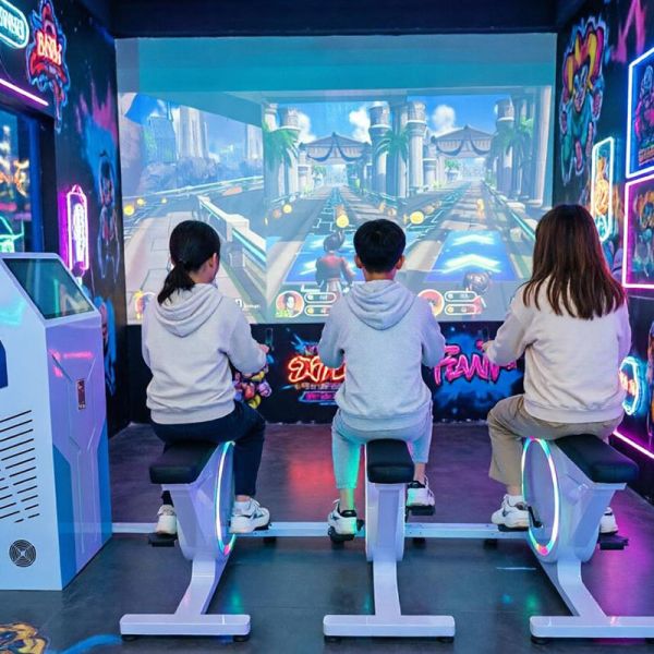 Quality New Arrival Kids Interactive Cycling Game Machine VR Dynamic Exercise Bike with for sale