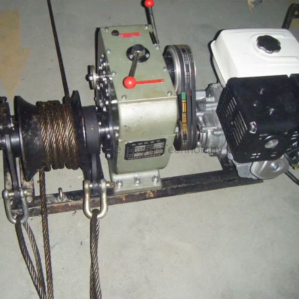 Quality 3Ton Belt Drive Traction Cable Pullers Diesel Engine Gasoline Engine Power Winch for sale