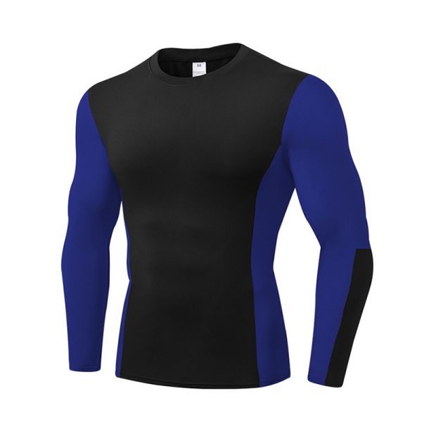 Quality Black Sustainable Men Workout Sweatshirt Outdoor High Elastic Quick Dry Sportswear for sale