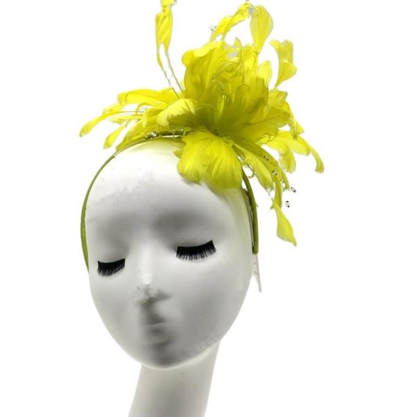 Quality Year Occasion Stripped Goose Feather Flower Mount with Headband and 30% Deposit for sale