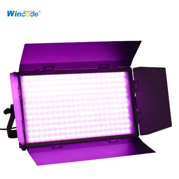 Quality 300W RGBW LED Panel Studio Light with Barndoor Adjustable Temp DMX/RDM Control for sale