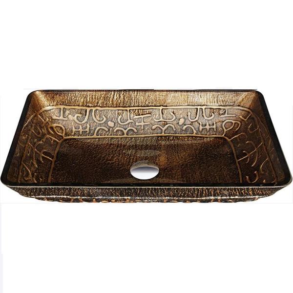 Quality Large Rectangular Vessel Sinks Bathroom Hot Melt Hand Drawing for sale