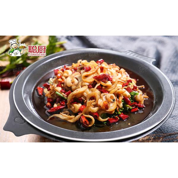 Quality Delicious Frozen Prepared Meals Nutritious Cooked Squid Seafood 130g for sale