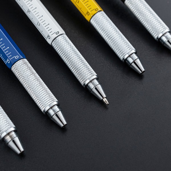 Quality Multifunctional Metal Creative Ballpoint Pen Ruler Screwdriver Touch Screen for sale