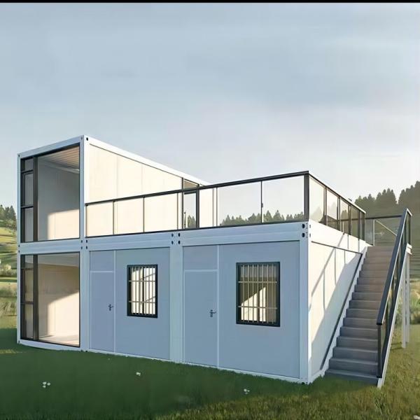 Quality Modern 2 Floor Villa Camp Mobile Tiny Modular Home White or Customized Color for sale