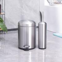 Quality Large Capacity 5L Stainless Steel Waste Bin with Durable Pedal and Rolling Cover for sale