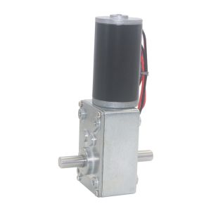 Quality Dia 8mm D Type Dual Shaft With A5840 Square Worm Gearbox Reducer 12v Tubular Dc for sale