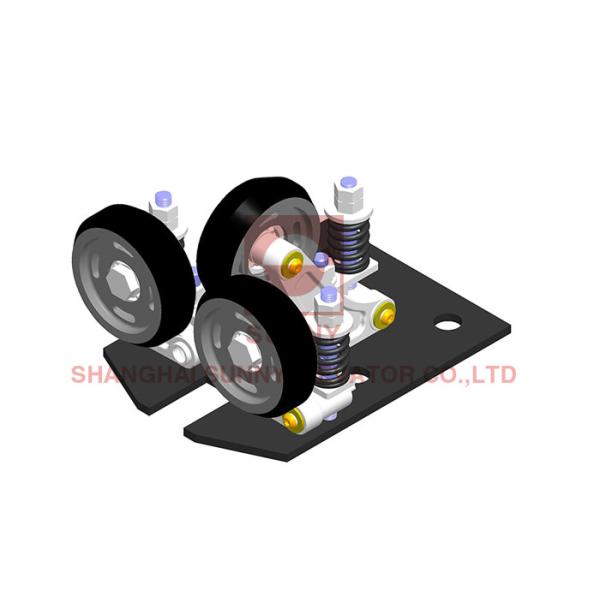 Quality 1200kg Load Elevator Spare Parts Elastic Roller Guide Shoe 10mm / 16mm Rail for sale