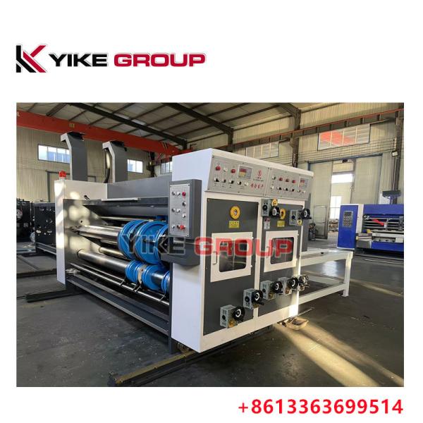 Quality YIKE GROUP Chain Type Two Color Printing Rotary Slotting Corrugated Box Making Machine for sale