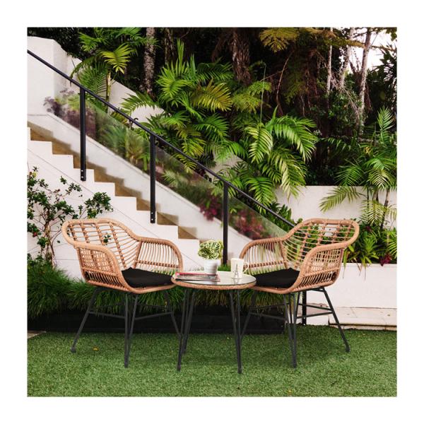 Quality AJUNION 2 Seating Outdoor Patio Furniture Bistro Set D23.62''xW21.26''xH31.5'' Chair Size for sale