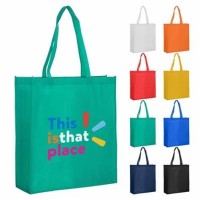 china Sustainable Non Woven Shopping Bag Tote CMYK Printing 60gsm-140gsm