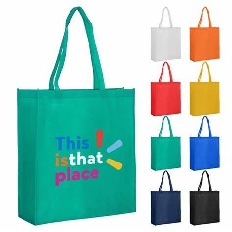 Quality Sustainable Non Woven Shopping Bag Tote CMYK Printing 60gsm-140gsm for sale