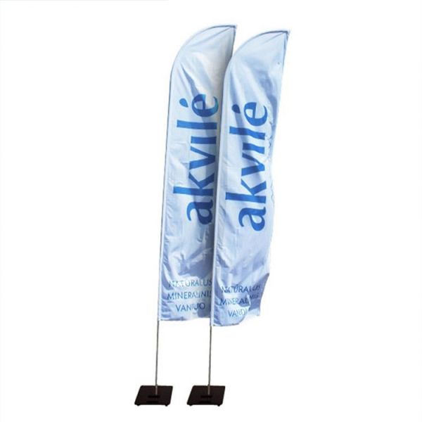Quality Seasonal 100% Polyester 12ft Custom Feather Flag Aluminium Fiberglass Pole for sale