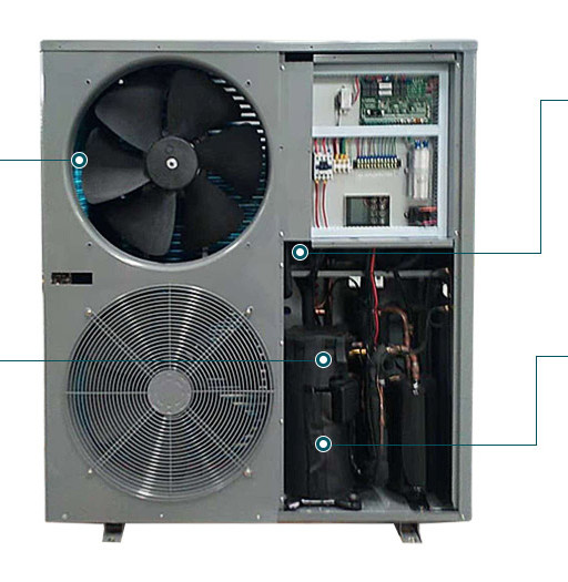 Quality Commercial Heat Pump Systems 14.5KW All In One Heat Pump For Household Hot Water for sale