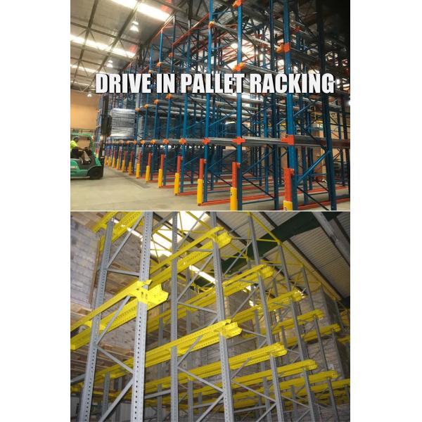 Quality 2-6 Levels Drive In Pallet Racking Heavy Duty Customized Size for sale