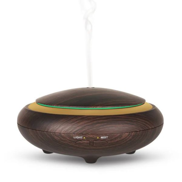 Quality Small 150ml Art Naturals LED Lights Aroma Diffuser Ultrasonic Wood Grain Air Aromas Essential Oil Humidifier for Bedroom for sale