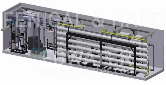 Quality 500 M³/day Containerized BWRO System with 70% Recovery Rate and 1.04 kWh/m³ for sale