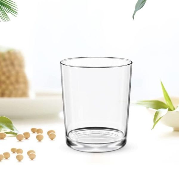 Quality 10oz Clear Round Empty Candle Container Glass Candle Jars For Candle Making for sale