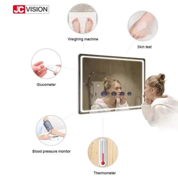 Quality Waterproof Android LED TV Touch Screen Display IP65 Smart LED Bathroom Mirror for sale