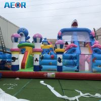 Quality Commercial bouncer playground jumping house giant amusement park cartoon for sale