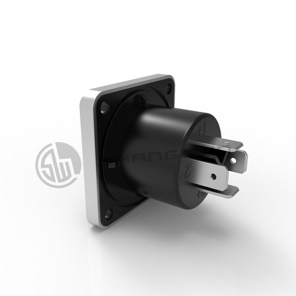 Quality China Manufacture Square Shape Four Thru Holes Loudspeaker Connector 4 Pins Male for sale