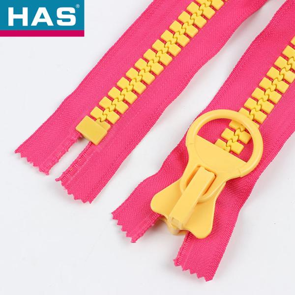 Quality Customized Big Plastic Zipper Two Way Invisible Jacket Zipper Durable for sale