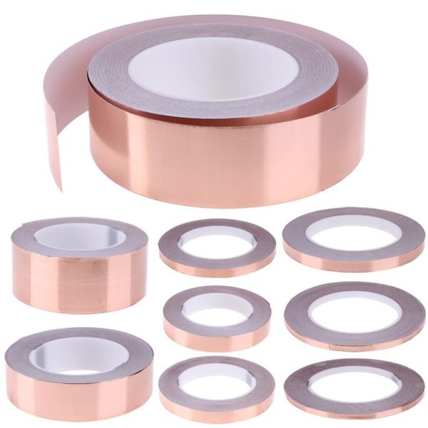 Quality 25m/Roll 150mm Width Conductive Adhesive Copper Tape For Rf Cage for sale