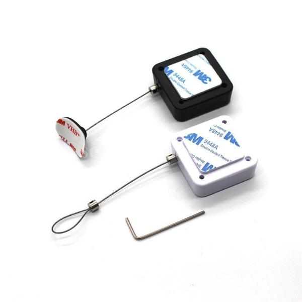 Quality ABS Shell Anti Theft Cable Retractor With 3M Sticker for sale