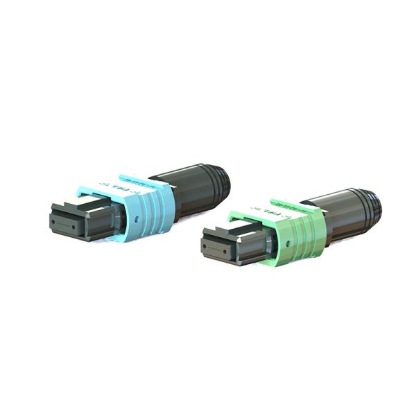 Quality Mini Housing MPO Connector 3.8mm round boot Fiber Optic metal insert spring push for sale