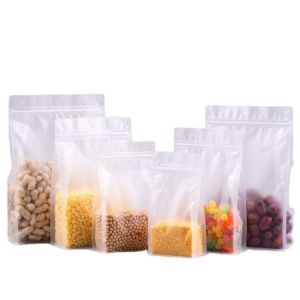 Quality Customizable Frosted Stand-Up Pouch square bottom Bag For Food Packaging for sale