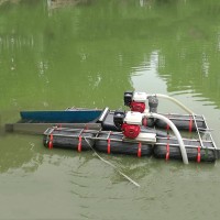 Quality 1T/H 25Kw Steel Gold Dredger 3.5m Length Rotary Movable Mini Gold Minging Boat for sale