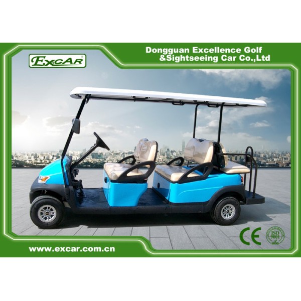 Quality Sky Blue Electric Golf Buggy 6 Person Aluminum 3.7KW ADC Separately Motor for sale