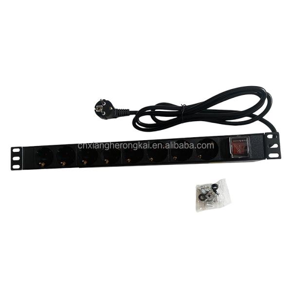 Quality 6 way 8 way French Type PDU16A 250vac European Socket Rack Mount Smart PDU for sale