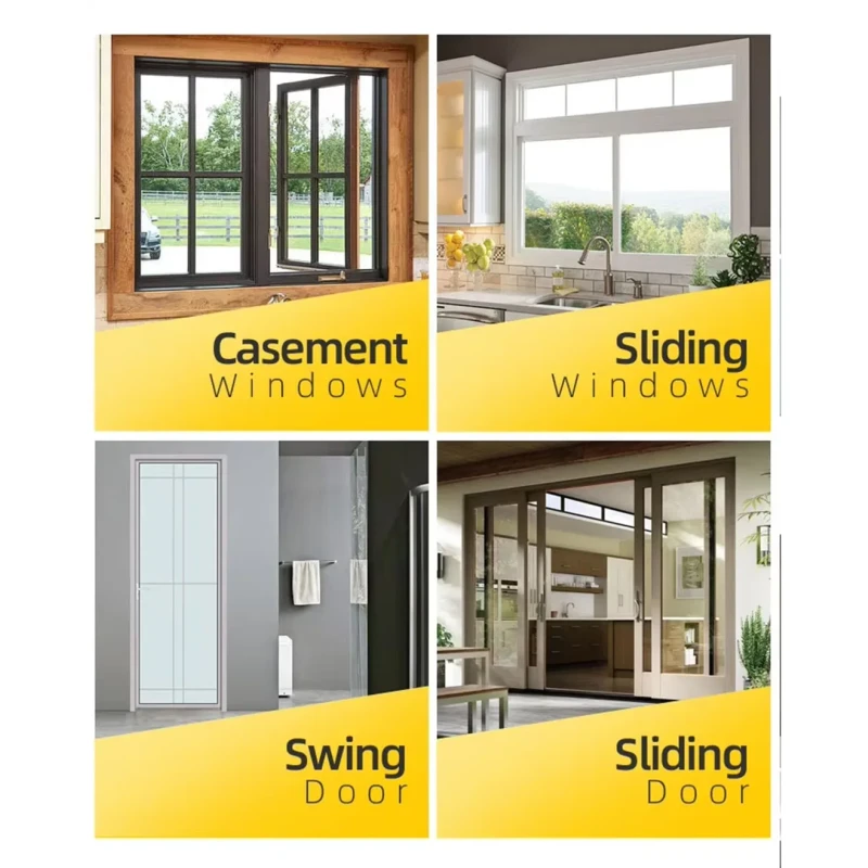 Home Office Postmodern American Vertical Aluminum Swing Tempered Glass Awning Windows