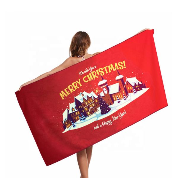 Quality Custom Digital Printed Beach Towel Blankets Microfibre 80X160 for sale