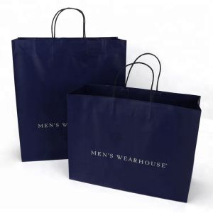 Quality Custom Kraft Recyclable Paper Bag For Clothes Environmentally Friendly with Logo for sale