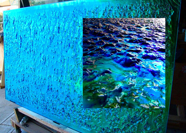 Quality Color Change Cast Dichroic Laminated Glass Solid Structure for sale