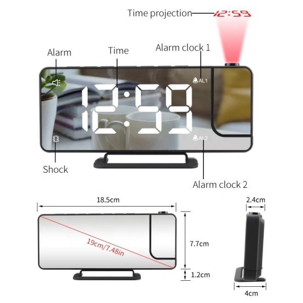 Quality Intelligent Home Small Digital Wireless Room Thermometer Projection Weather for sale