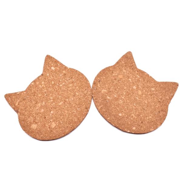 Quality FDA Natural Cork Coasters Cat Cloud Shape OEM for sale