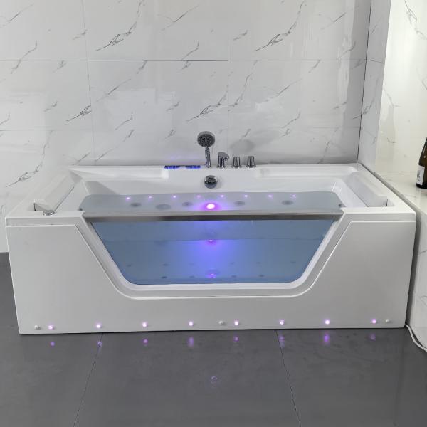 Quality Initial Payment 2 Person Rectangular Whirlpool Massage Bathtub with Front Blue for sale