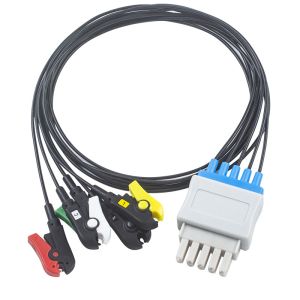 Quality Datex MRI Radiao Translucent Cable 5 Lead X-Ray ECG Lead Wire for sale