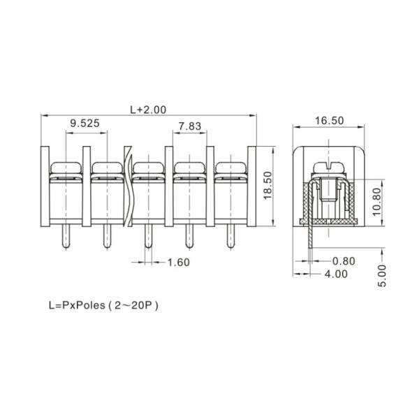 Quality UL Verified Barrier Terminal Block Connector for sale