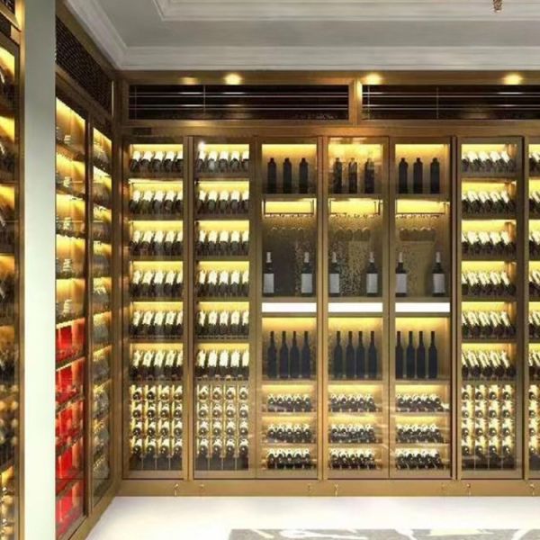 Quality Temperature Controlled Wine Fridge Decorative Metalwork For Restaurant for sale