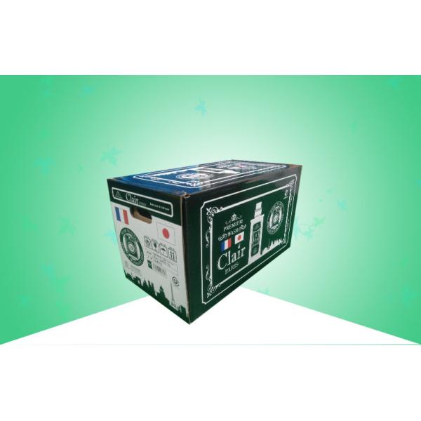 Quality Durable Custom Printed Corrugated Boxes , Wine Paper Box With Glossy Lamination for sale