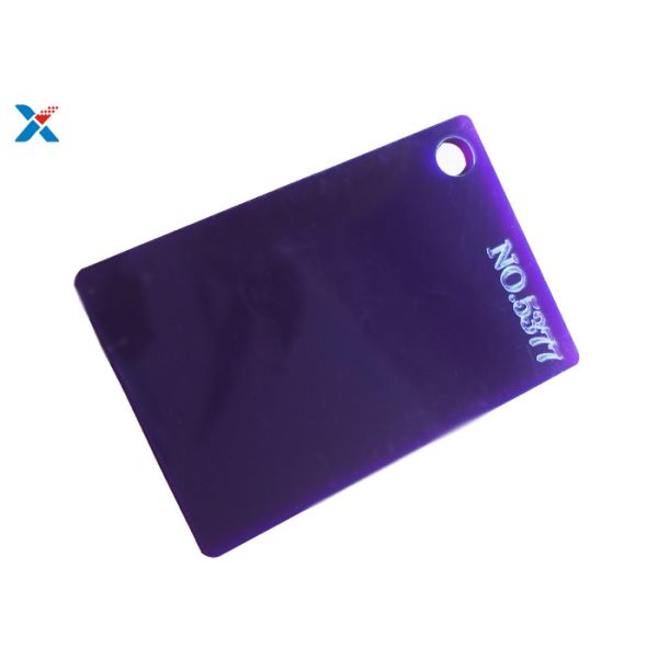 Quality Translucent Purple Colour Plastic Sheet 1.2g/cm3 Density for sale