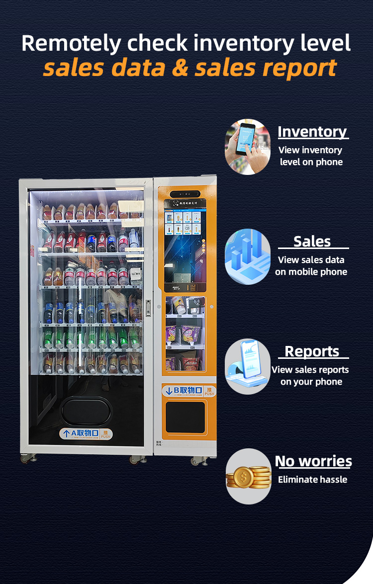WEIMI Coca-Cola Snack and Drink Vending Machine have big capacity and smart vending system