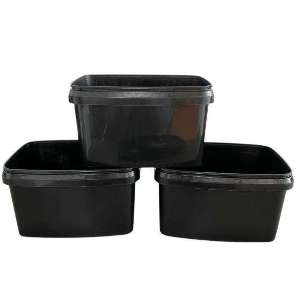 Quality 3L Rectangle White Plastic Bucket with Lid Thickness 1.0 to 2.5 MM and Affordable for sale